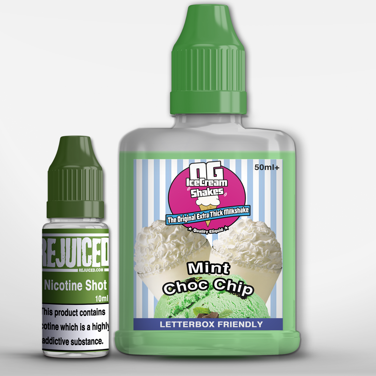 Mint Choc Chip Shake - E Liquid Shortfill with free nicotine shot